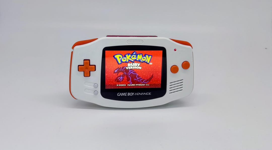 Gameboy Advance GBA off White Orange IPS V2 Display - Etsy