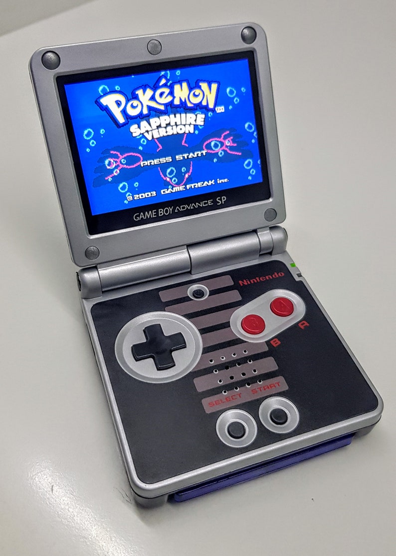 Gameboy Advance SP Backlight IPS- Nes- New Battery- USB C Audio and ...
