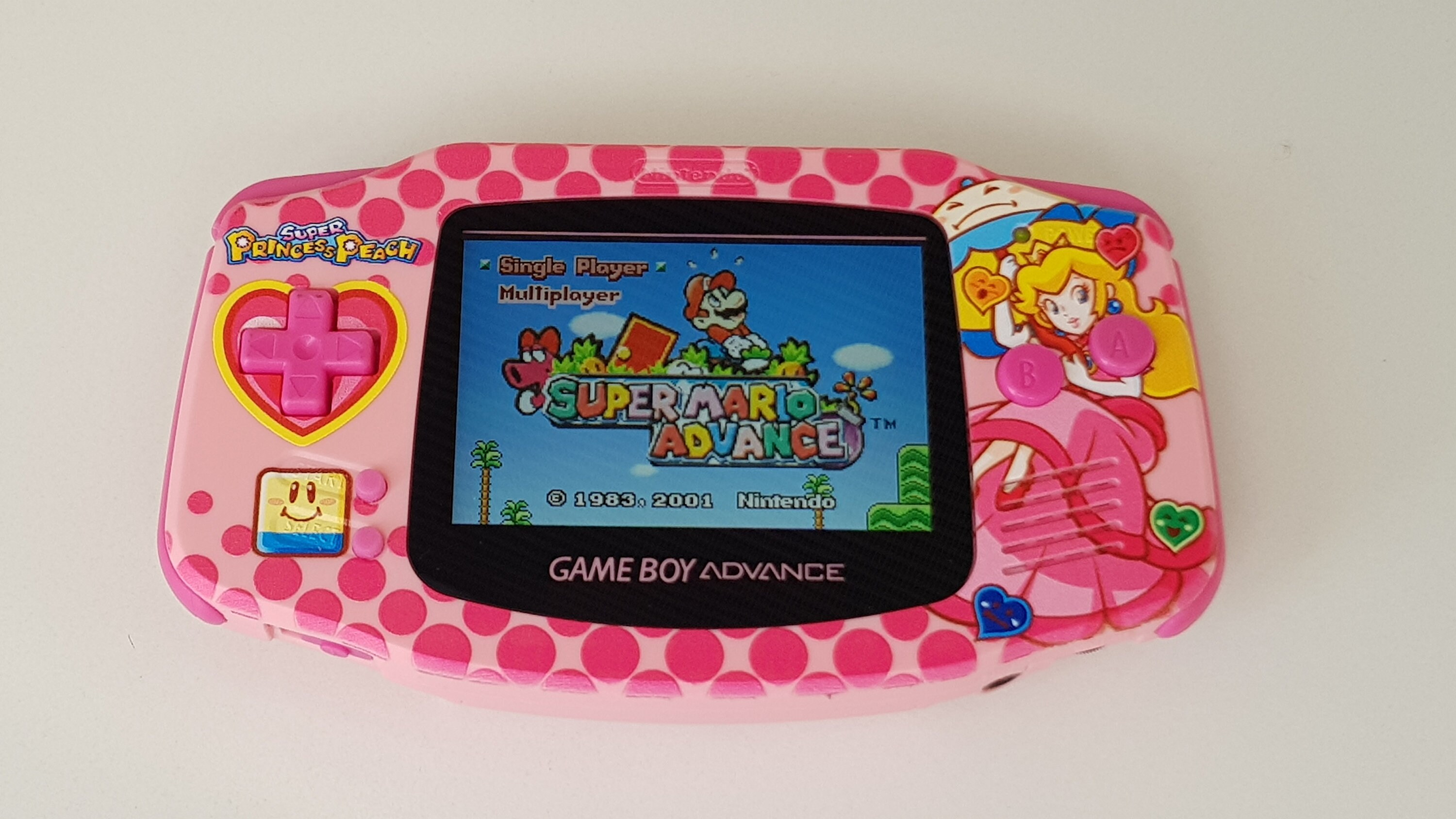 Gameboy Advance GBA Princess Peach themed Backlight IPS V2 | Etsy