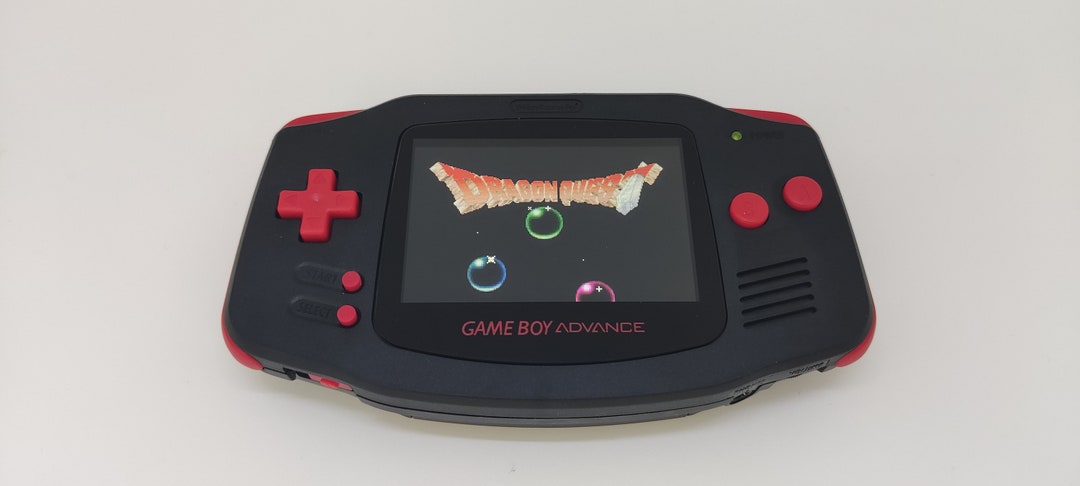 Gameboy Advance GBA Black With Red Buttons Backlight IPS V2 - Tactile ...