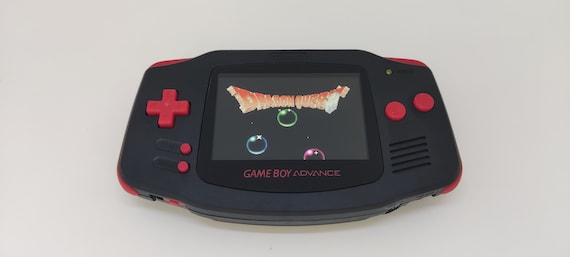 Gameboy Advance GBA Black With Red Buttons Backlight IPS V2 - Etsy