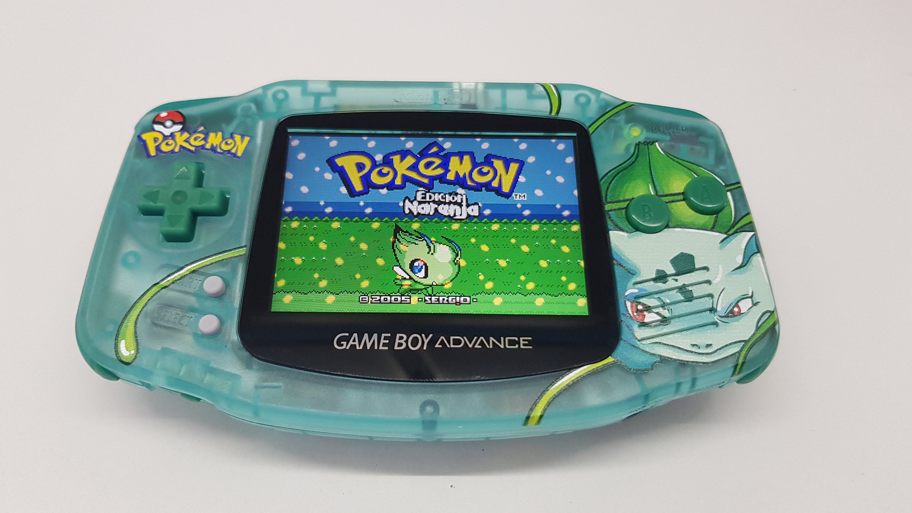 Gameboy Advance GBA Pokemon Balbasaur Themed Backlight V3 Laminated ...