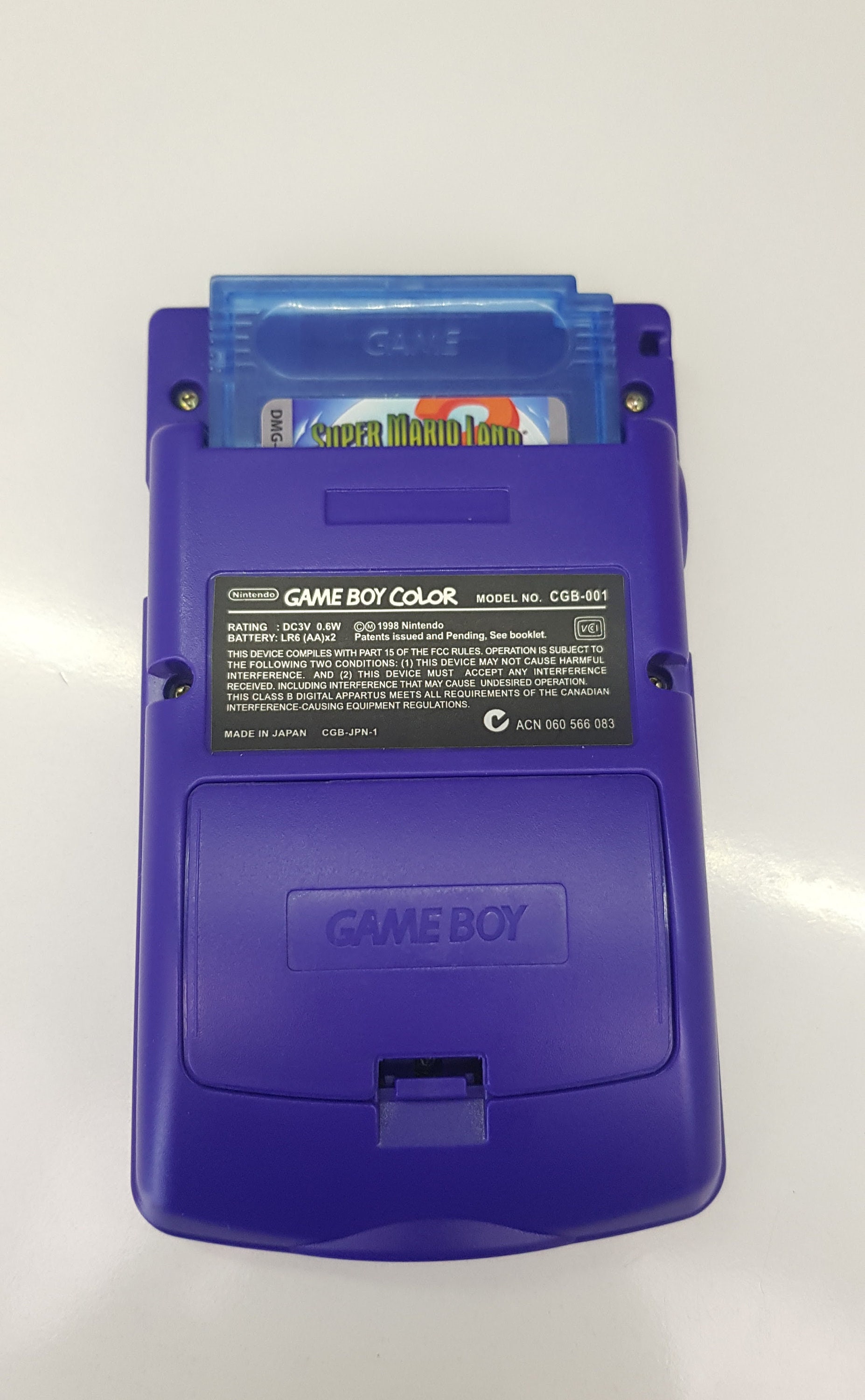 Gameboy Color Back