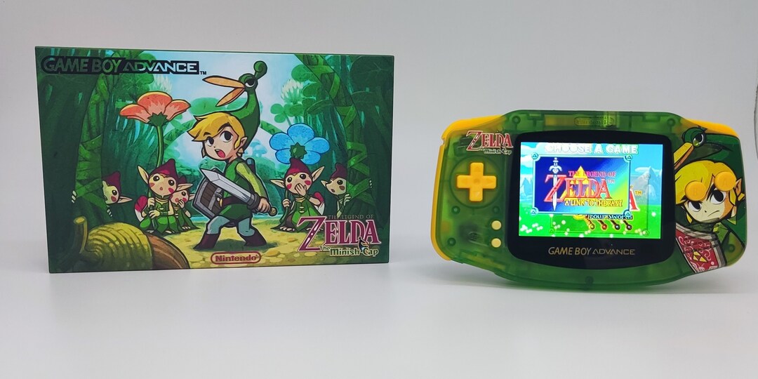 Gameboy Advance GBA Zelda Themed Backlight IPS V3 Laminated With Custom ...