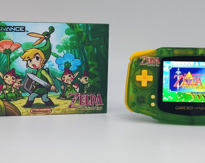 Gameboy Advance GBA Zelda Themed Backlight IPS V3 Laminated With Custom ...