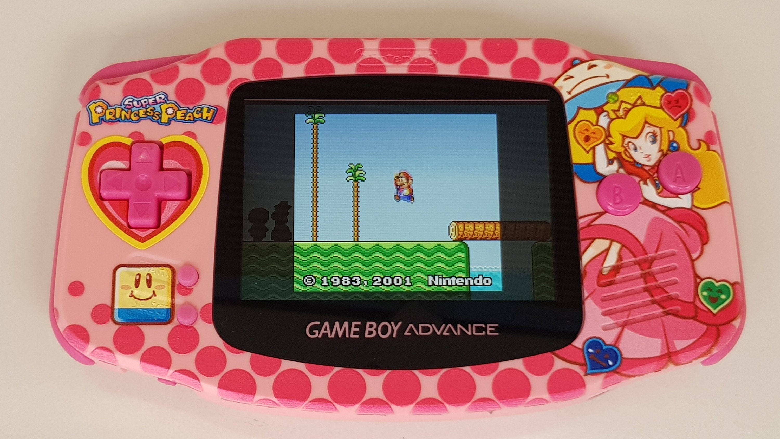 Gameboy Advance GBA Princess Peach themed Backlight IPS V2 | Etsy