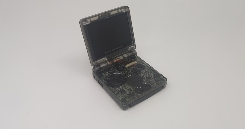 Gameboy Advance SP Backlight IPS - Mirror Clear Black - New Battery ...