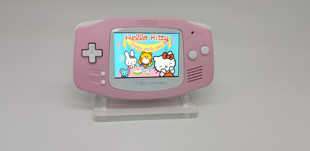 Gameboy Advance GBA Gameboy Pink Themed Backlight IPS V2 - Rechargeable ...