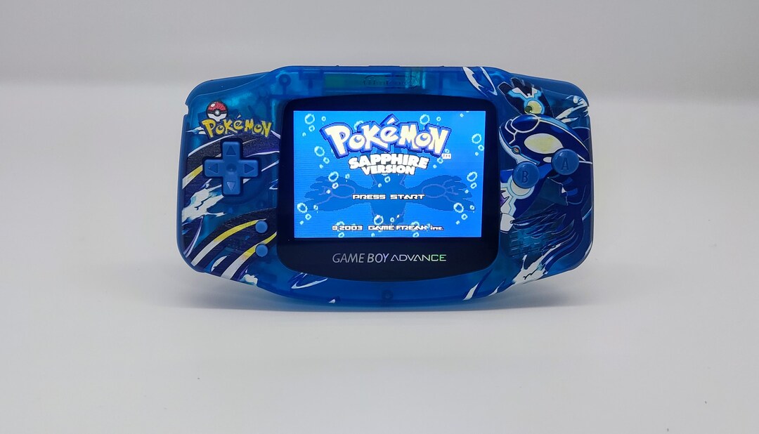Gameboy Advance GBA Pokemon Primal Kyogre Themed Backlight V3 Laminated ...