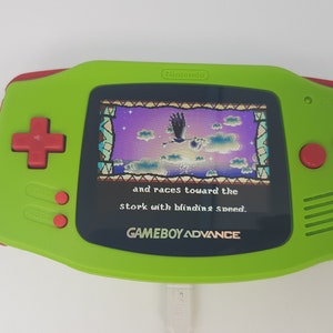 Gameboy Advance GBA Green / Red Backlight IPS V2 | Etsy