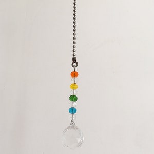 3ft Fan Pull Chain Set, Long Crystal Light Pull Chain, Sun Catcher Lamp ...