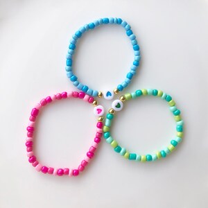 Matching Trio Friendship Bracelet for Kids, Handmade BFF Bracelets With ...