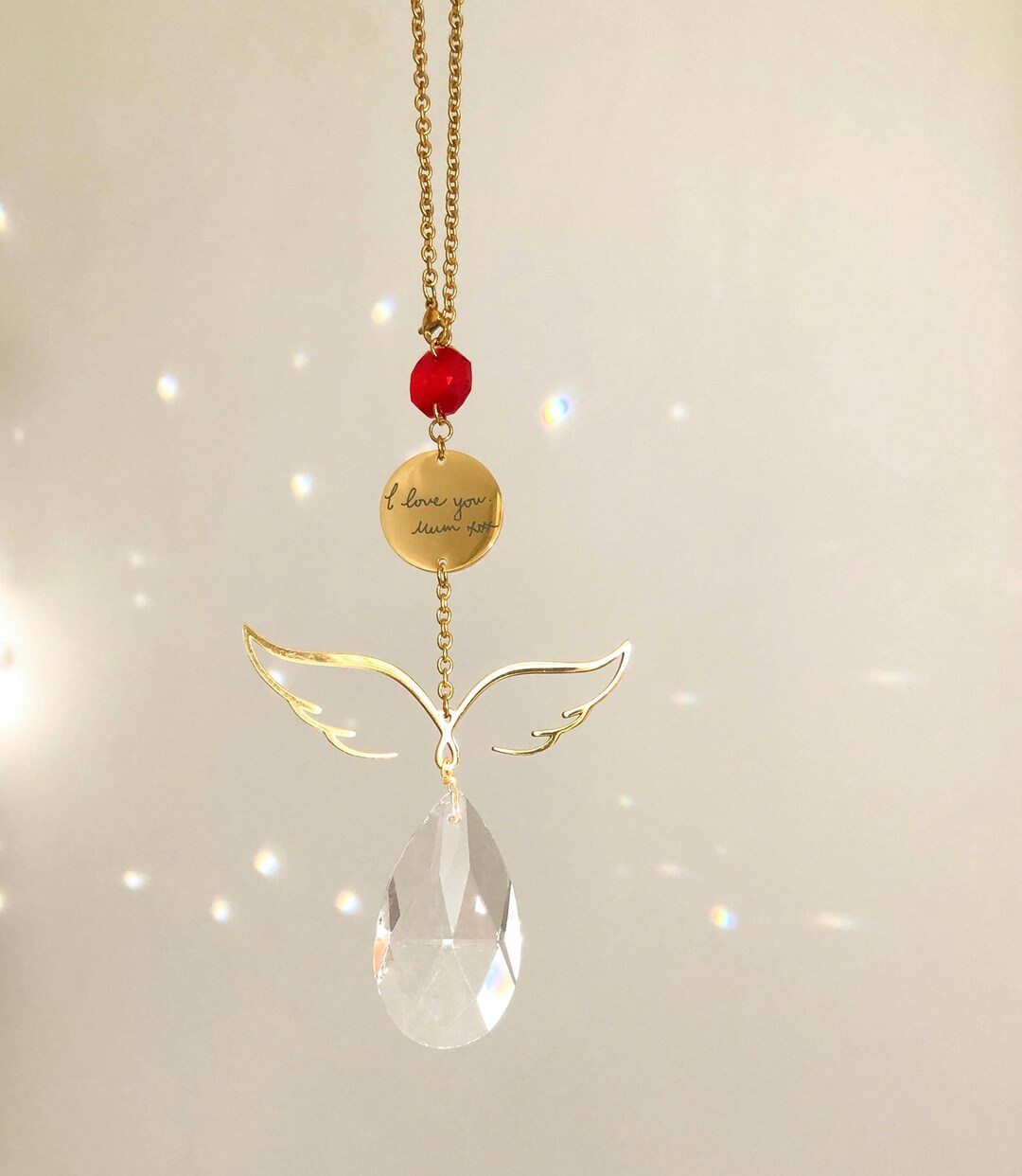 Personalized Memorial Sun Catcher With Handwriting | Sympathy Gift With ...
