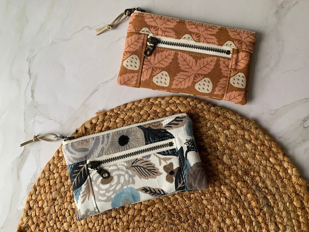 Devon Pouch - Double Zippered Pouch - ID Pouch - Small Zippered Pouch ...