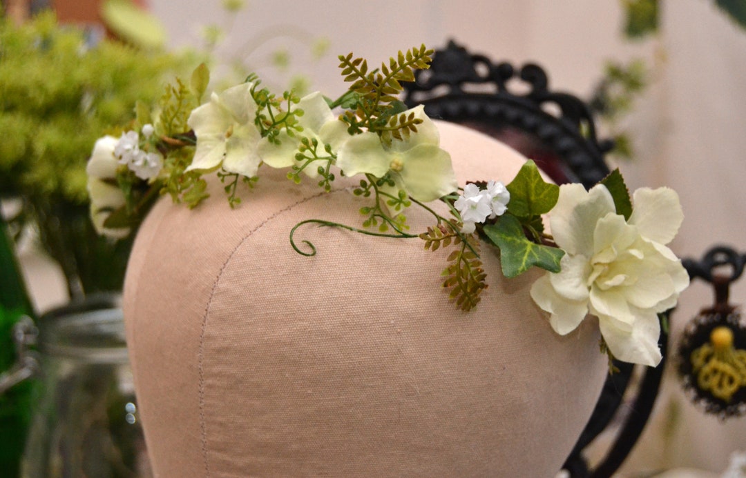 Woodland Fae - Flower Wreath, Fairy Crown, Wedding, Bridal Wreath ...
