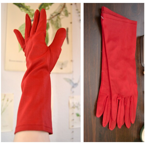 Red Gloves - Etsy