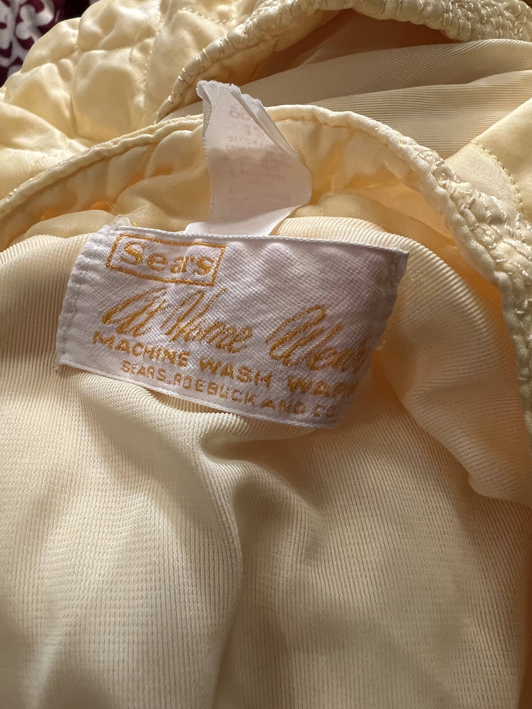 Vintage 60's Gold Nylon Quilted sears at Home - Etsy