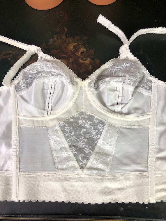 Vintage 60's Long Line Bra with Boning by Carnival 36B - Gem