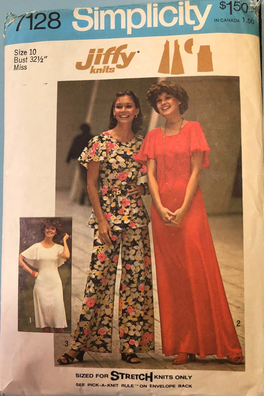 Vintage 70's Simplicity Sewing Pattern 7128: Mini Maxi Dress and ...