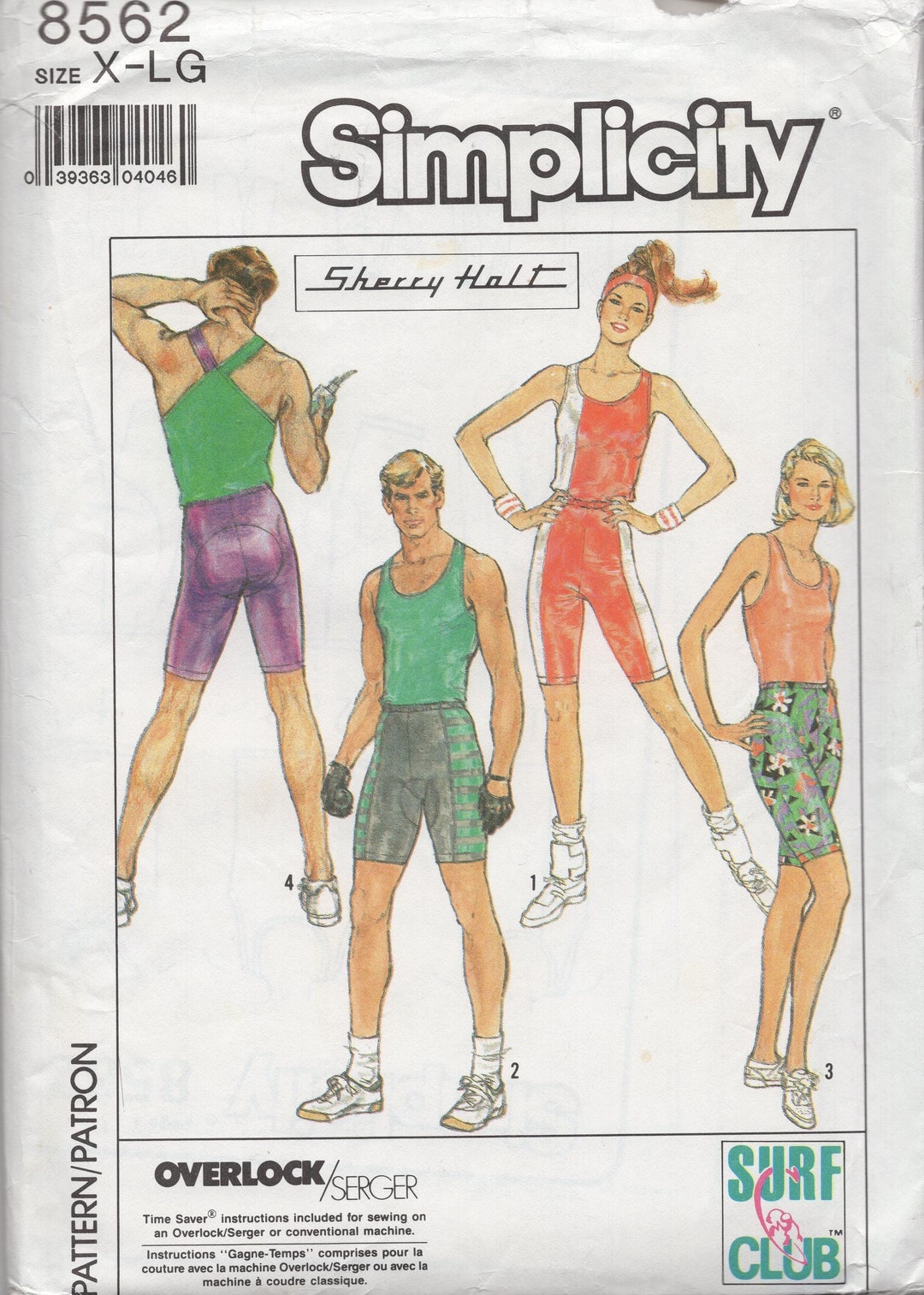 Vintage Uncut 80's Sewing Pattern: Sherry Holt Surf Club Simplicity ...