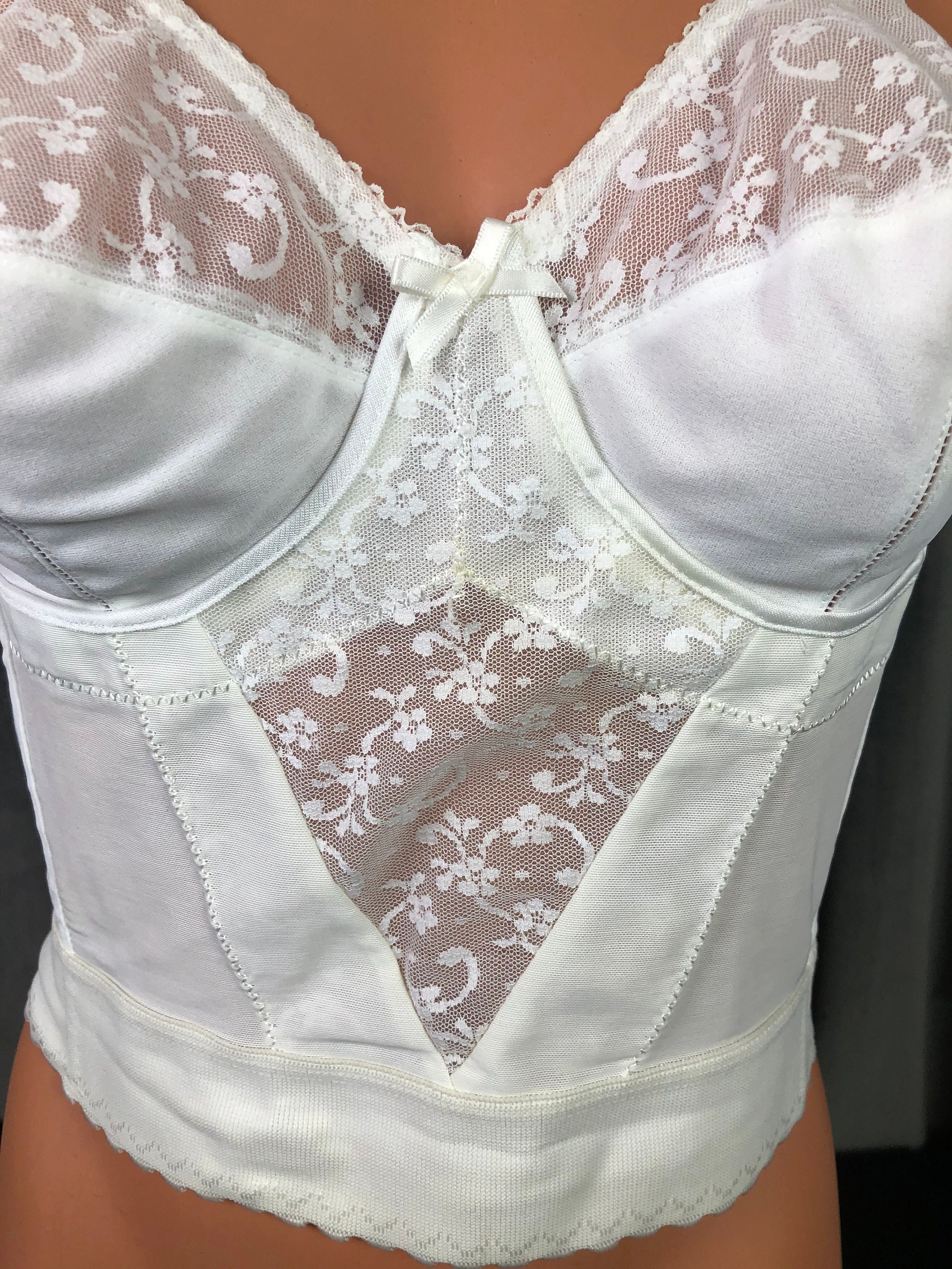 Vintage 60s Long Line Bra With Boning By Carnival 36b Etsy