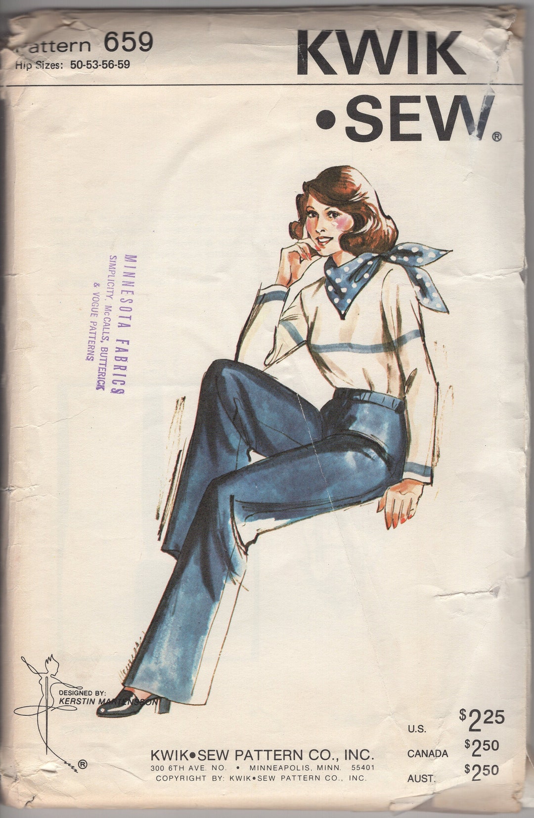 Vintage Uncut 1970's Sewing Pattern: Kwik Sew 659 Women's Plus Size ...