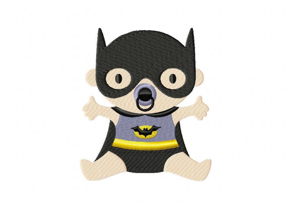 Bebé Batman superhéroe máquina de bordado diseño | Etsy