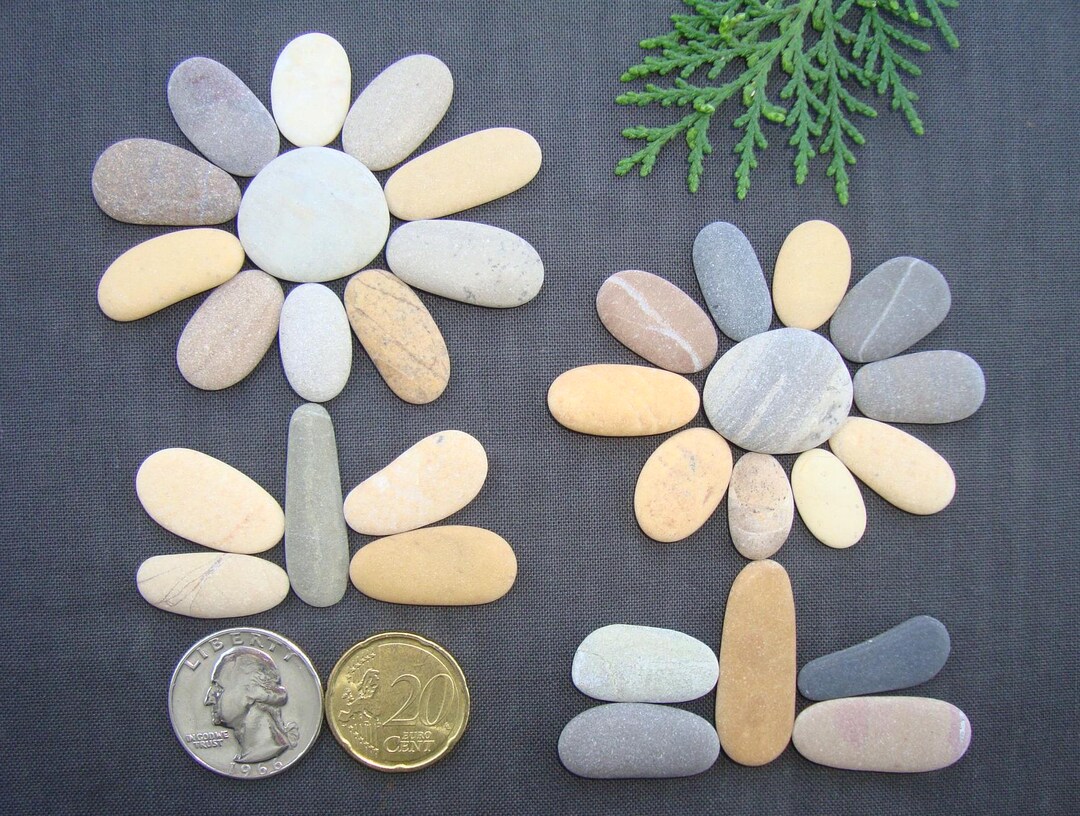 DIY Pebble Picture Small Elongated Stones Oblong Shape Creative ...
