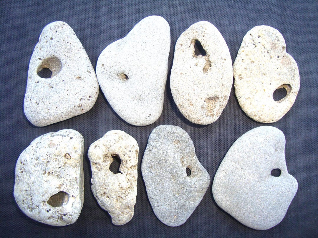 Holey Stones - Large Hag Stones - Odin Stones - Amulets - Genuine Sea ...