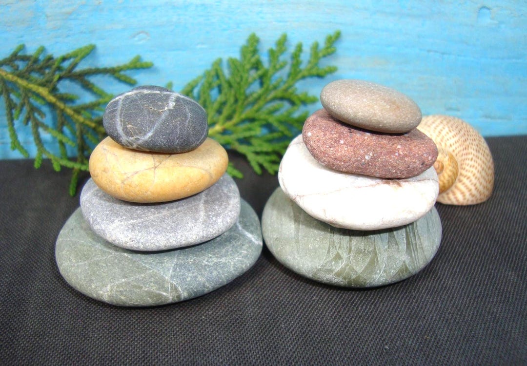 Zen Stones, 8 - Large Stacking Stones - Balancing Stones - Cairn Stones ...