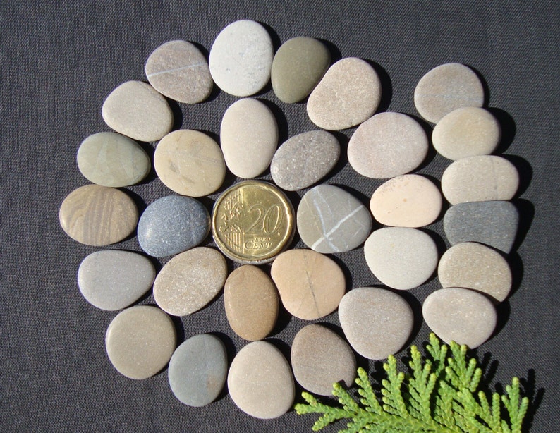 Small Sea Pebbles 0.8"- 0.9" - Flat Colorful Beach Stones - Italian Sea ...