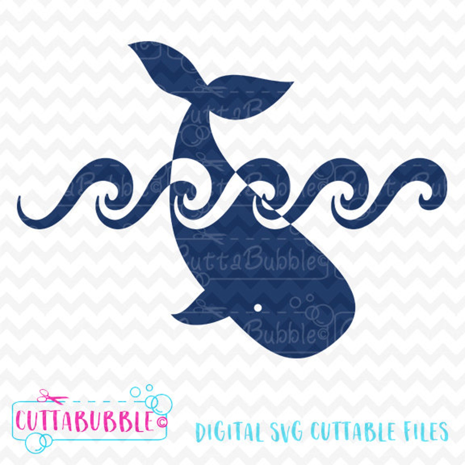 Olas de mar y ballenas SVG corte archivo PNG DXF para el - Etsy España