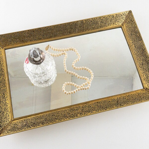 Brass Mirror Bar Tray - Etsy