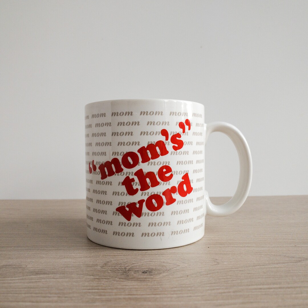 Vintage Coffee Mug Ceramic Mug With Typography Typographic - Etsy