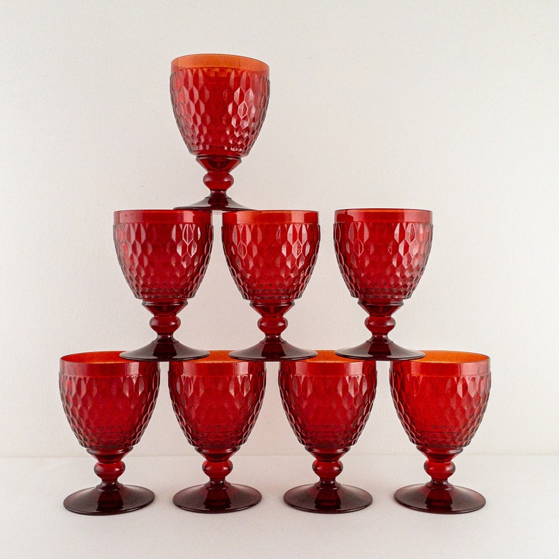 Colored Glass Stemware - Etsy