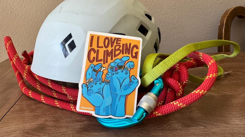 I Love Climbing Vinyl Decal Sticker, Rock Climbing - Etsy