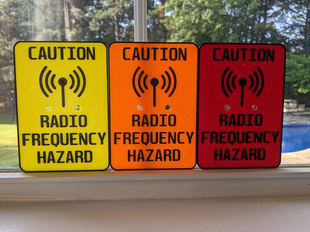 Radio Frequency Hazard Caution Placard for Amateur (ham) Radio Antennas ...