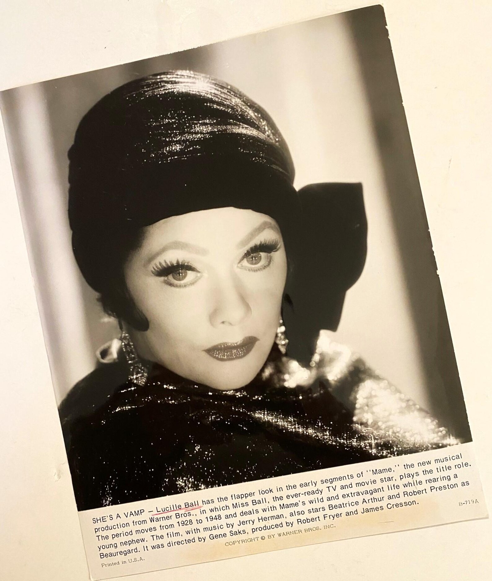 Lucille Ball, Press Photo for "mame", 1974, Warner Bros.,8" X 10' - Etsy