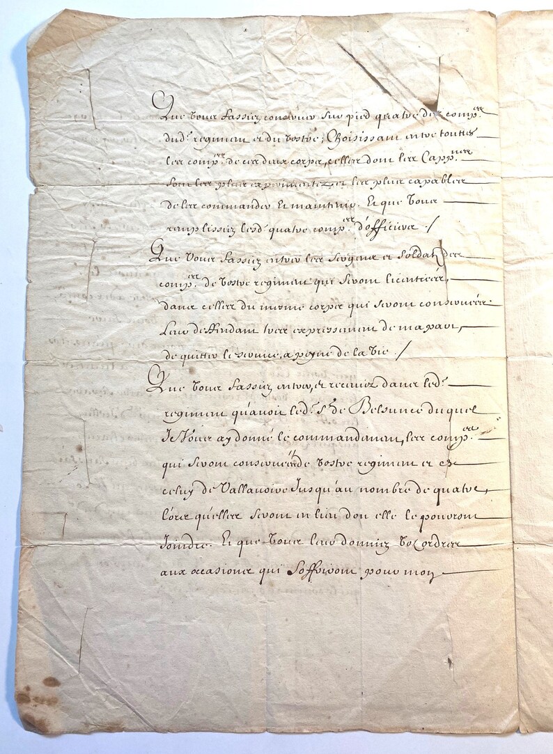 Genuine 18th Century French Manuscript, Signed Louis XV, Stamped - Etsy