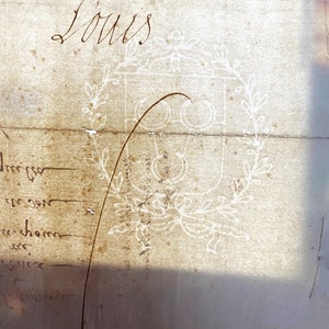 Genuine 18th Century French Manuscript, Signed Louis XV, Stamped - Etsy