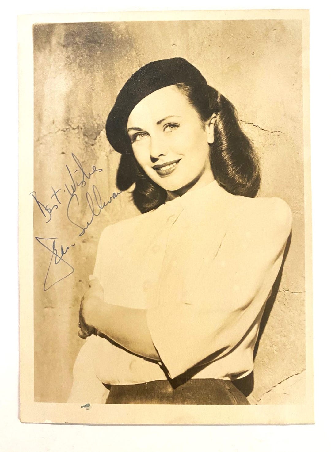Actress, JEAN SULLIVAN Signed Publicity Photo Card, 1940's, Genuine ...