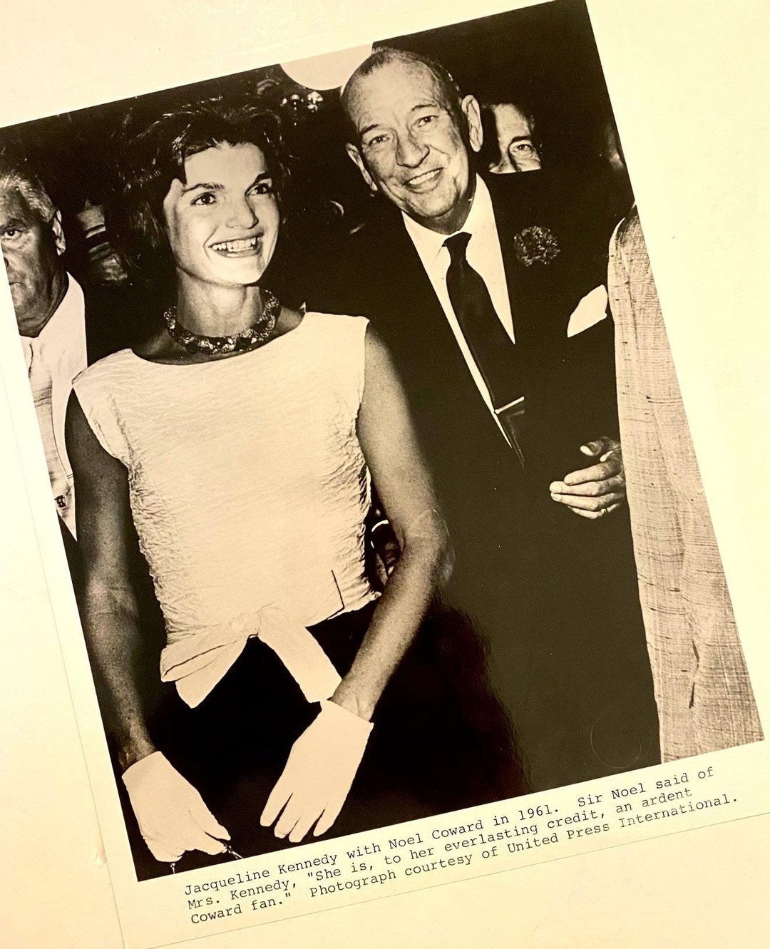 Vintage Press Photo, "jackie Kennedy Attends Musical With Noel Coward ...