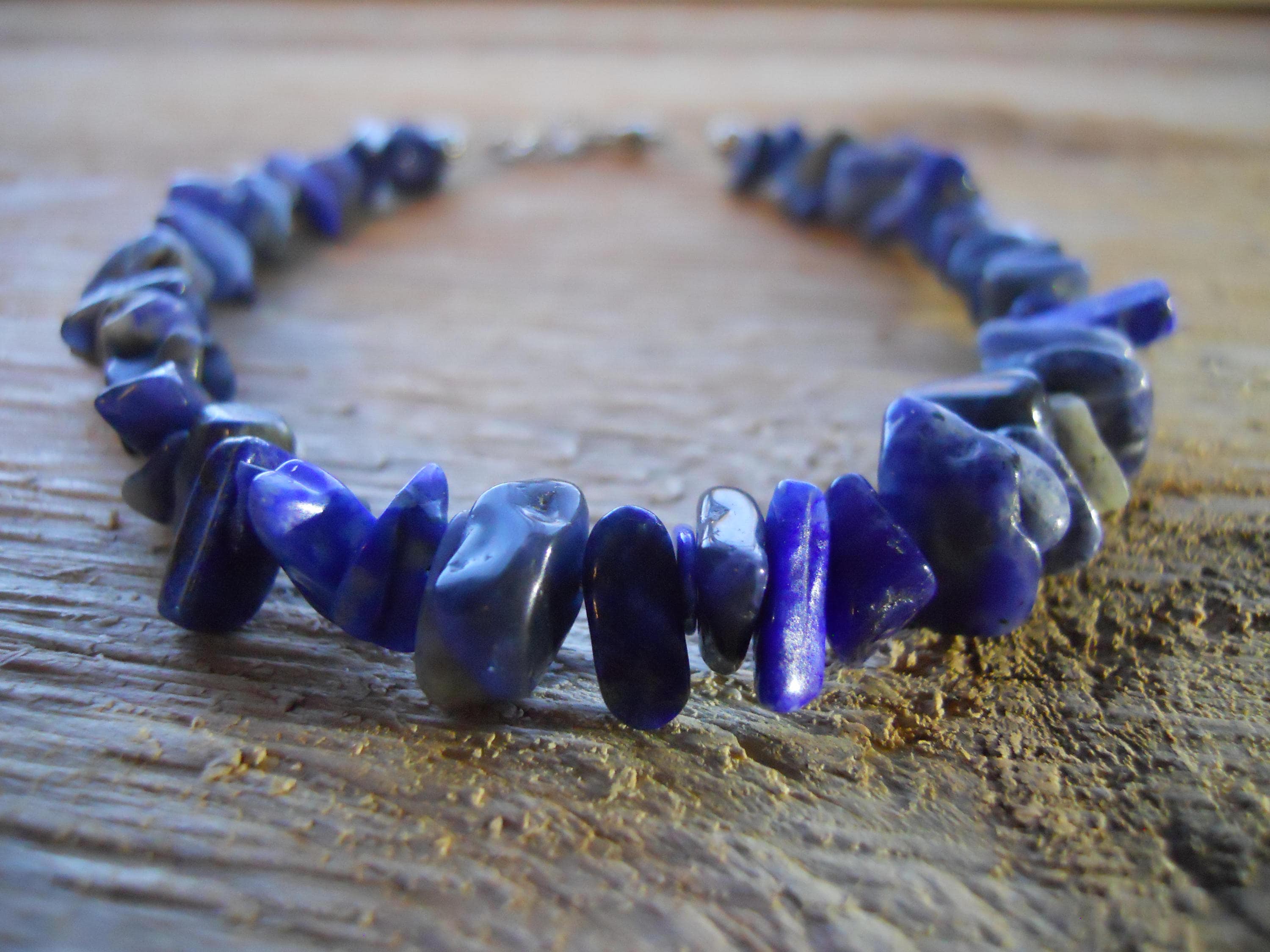 Blue Stone Bracelet Blue Gemstone Bracelet Genuine Gemstone - Etsy Hong ...