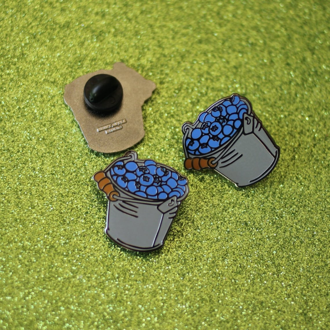 Blueberry Bucket Enamel Pin Fruit Lapel Pin // Hard Enamel - Etsy