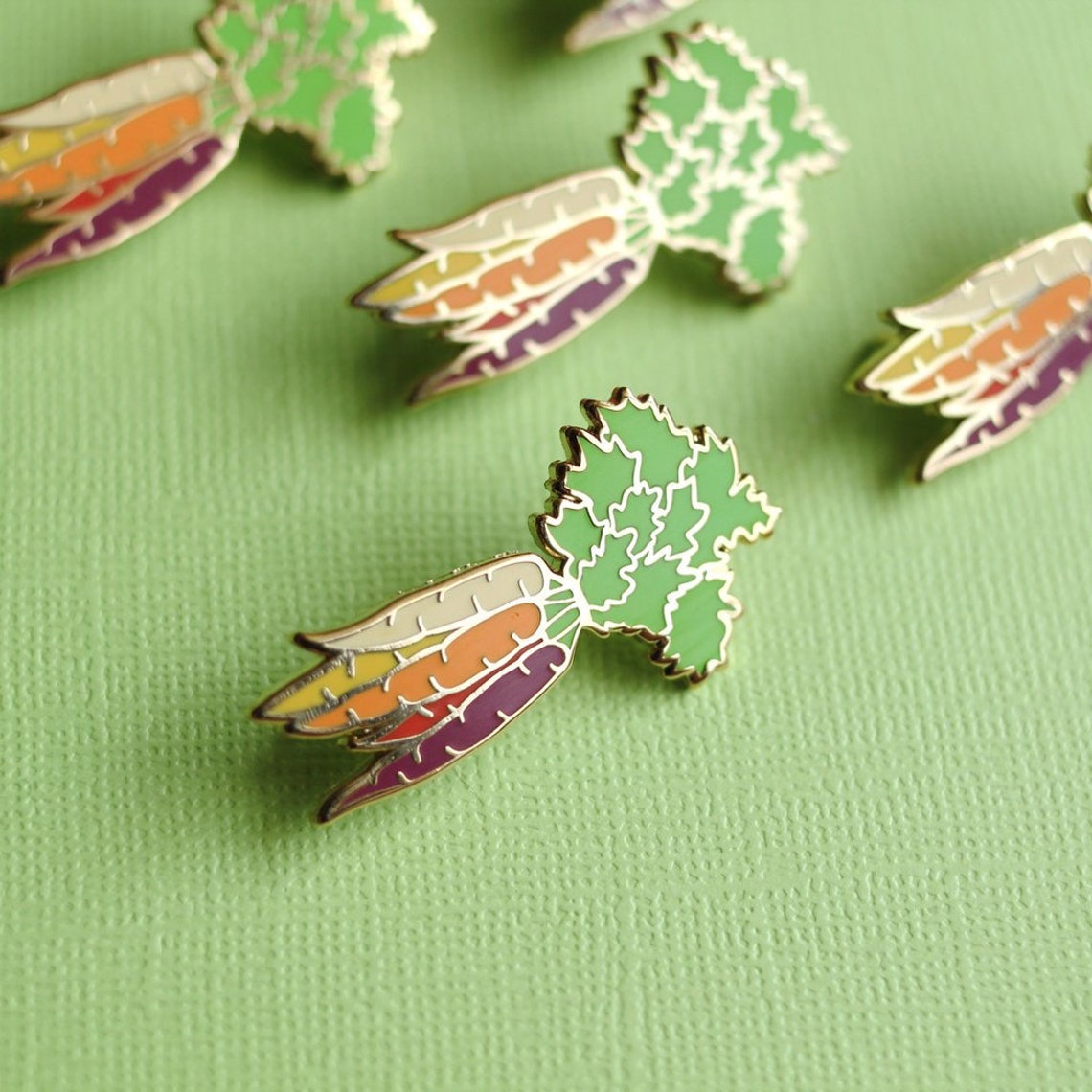 Rainbow Carrots Enamel Pin Vegetable Colorful Produce// | Etsy