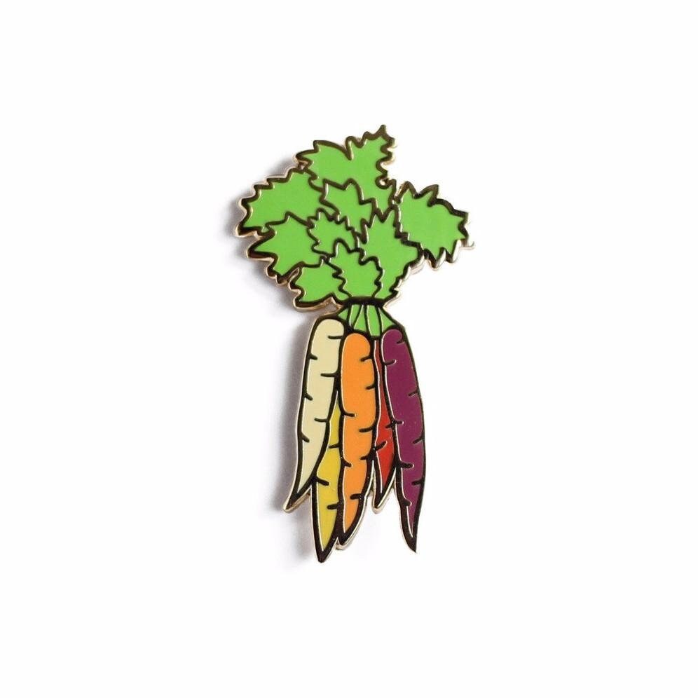 Rainbow Carrots Enamel Pin Vegetable Colorful Produce// | Etsy
