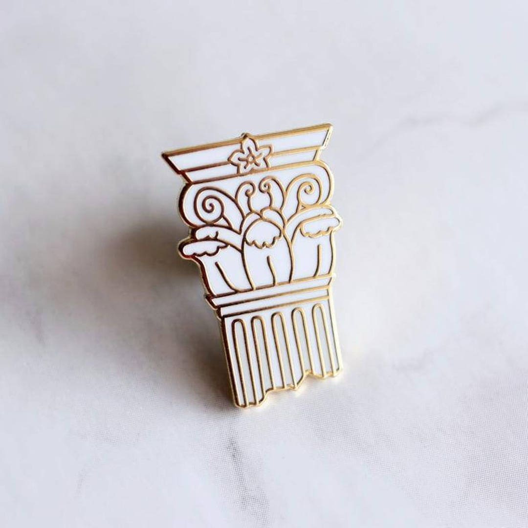 Corinthian Column Enamel Pin - Mythology Architecture Art History ...