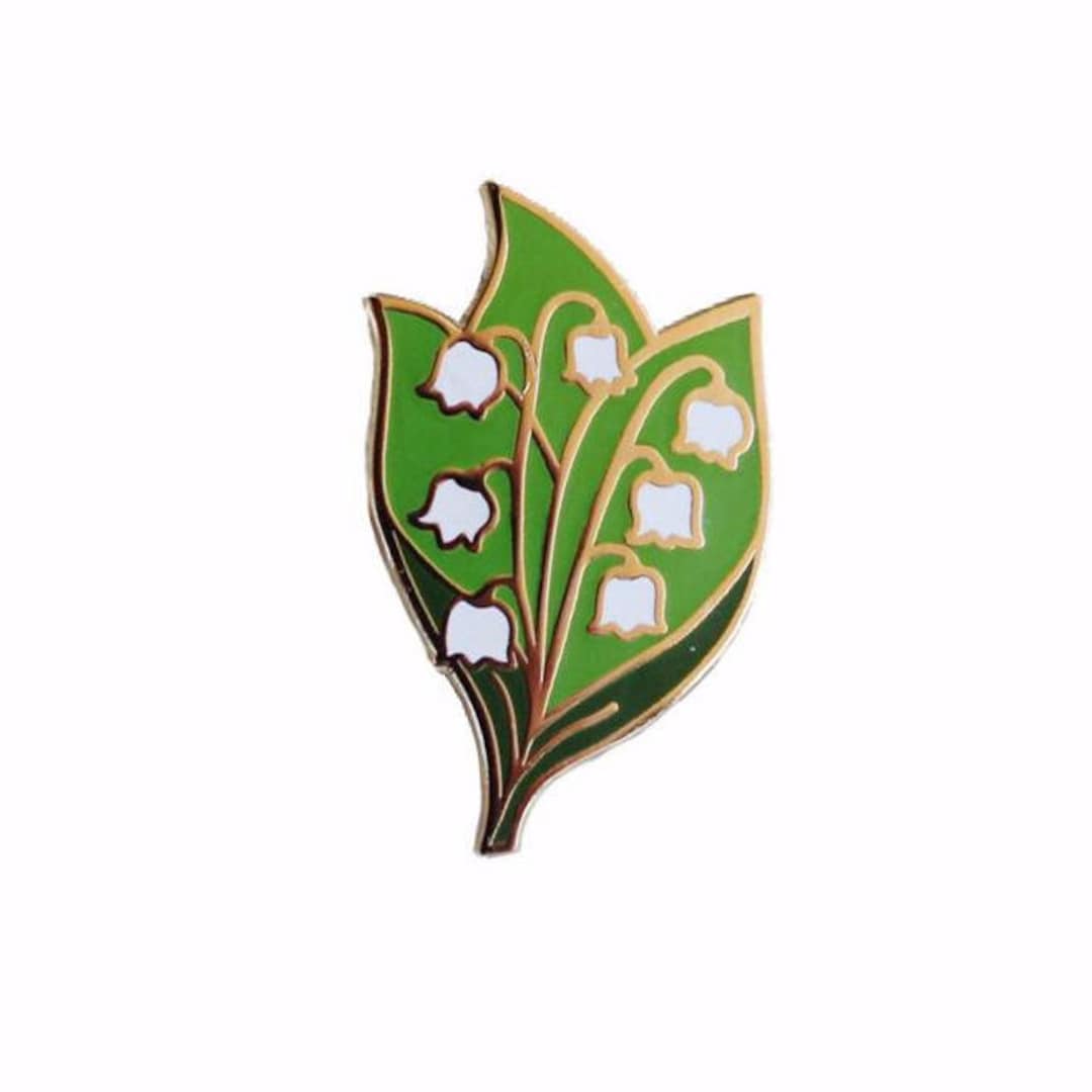 Lily of the Valley Enamel Pin - Flower Lapel Pin // Hard Enamel Pin ...