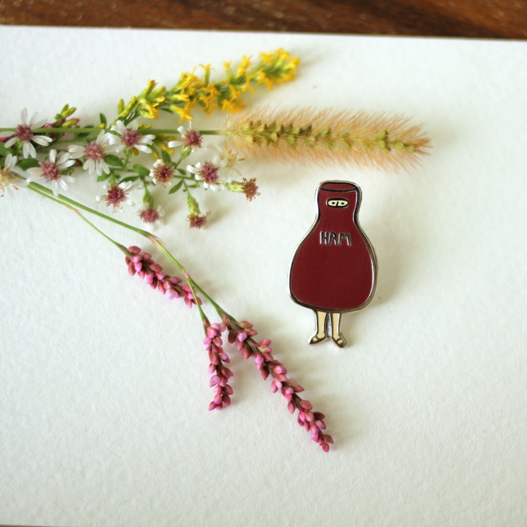 Scout's Ham Costume Enamel Pin - Literary Lapel Pin // Hard Enamel Pin ...
