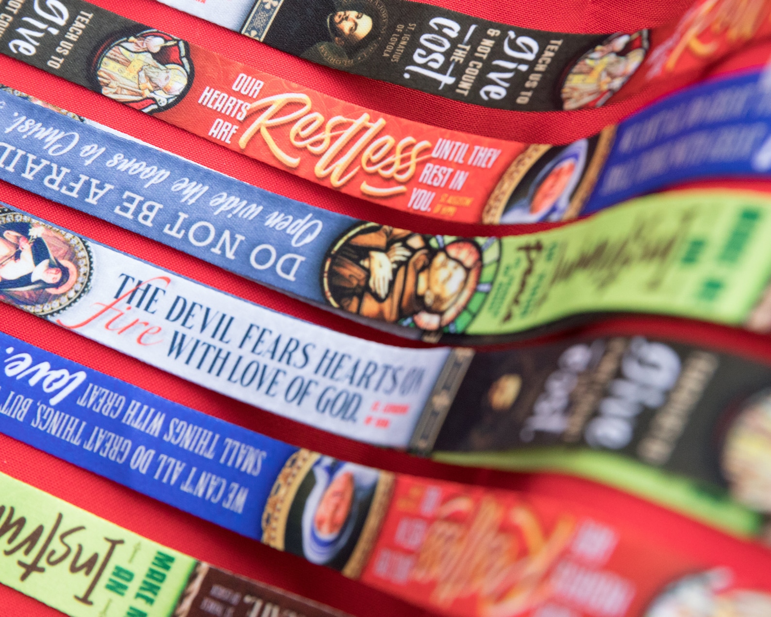 Catholic Saints Lanyard Saint Quotes ID Badge Holder Roman - Etsy